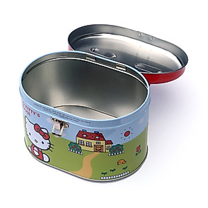 Hello Kitty House Oval Tin Train Case/Sewing Box