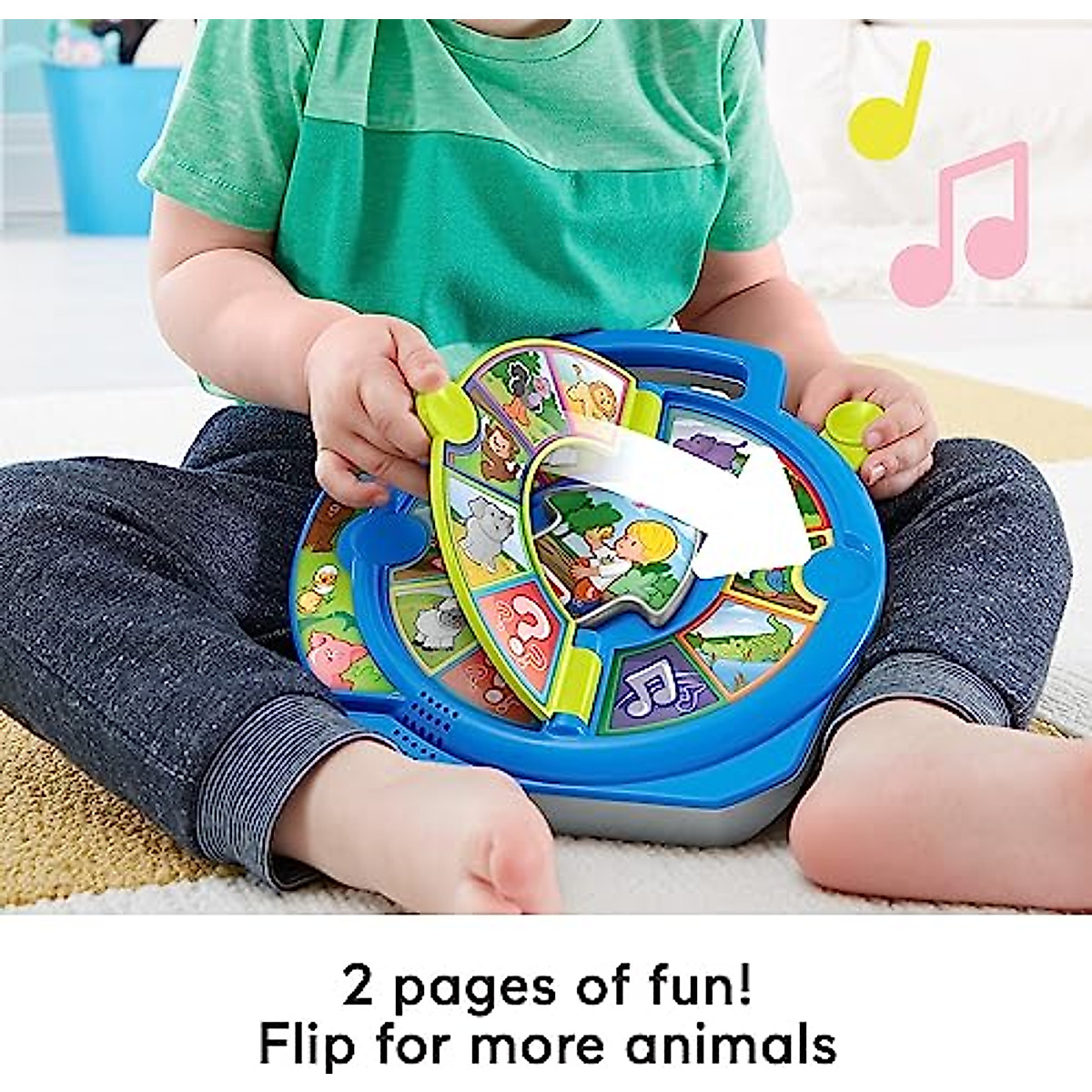 Fisher-Price Little People Toddler Learning Toy World of Animals See ‘N Say with Music and Sounds for Ages 18+ Months
