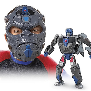 Transformers Rise of the Beasts Movie Optimus Primal, 2-in-1 Converting Roleplay Mask Action Figure Toy, 6+ Years, 9-inch