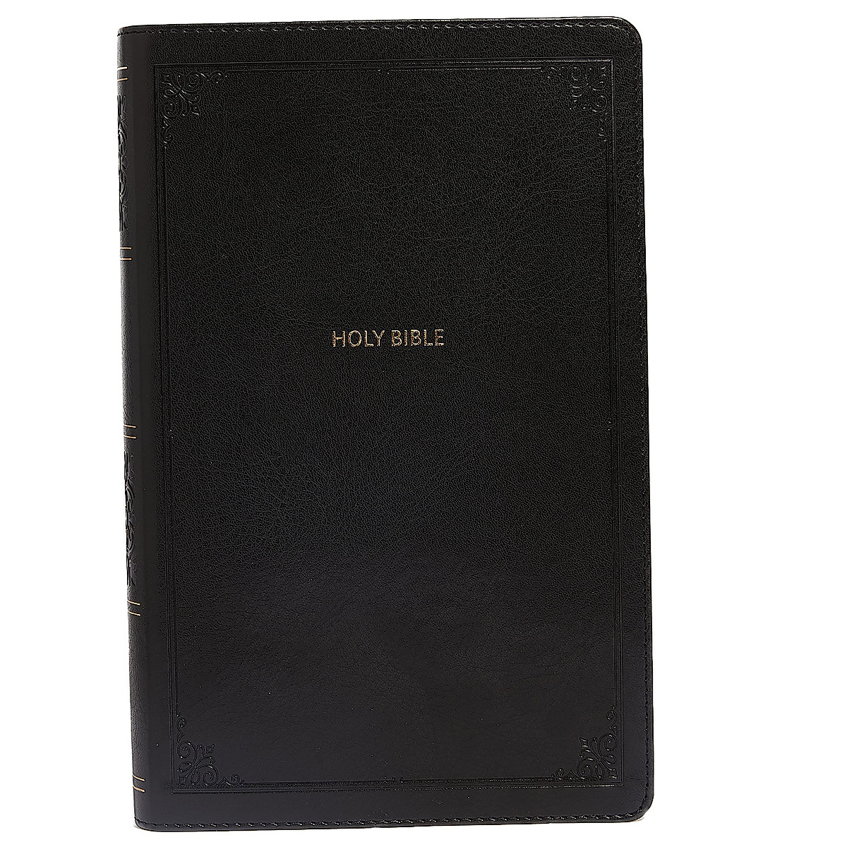 NKJV, End-of-Verse Reference Bible, Personal Size Large Print, Leathersoft, Black, Red Letter, Comfort Print: Holy Bible, New King James Version