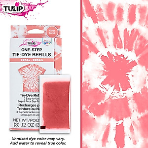 Tulip One-Step Tie-Dye Kit Dye Refill Packs, Coral