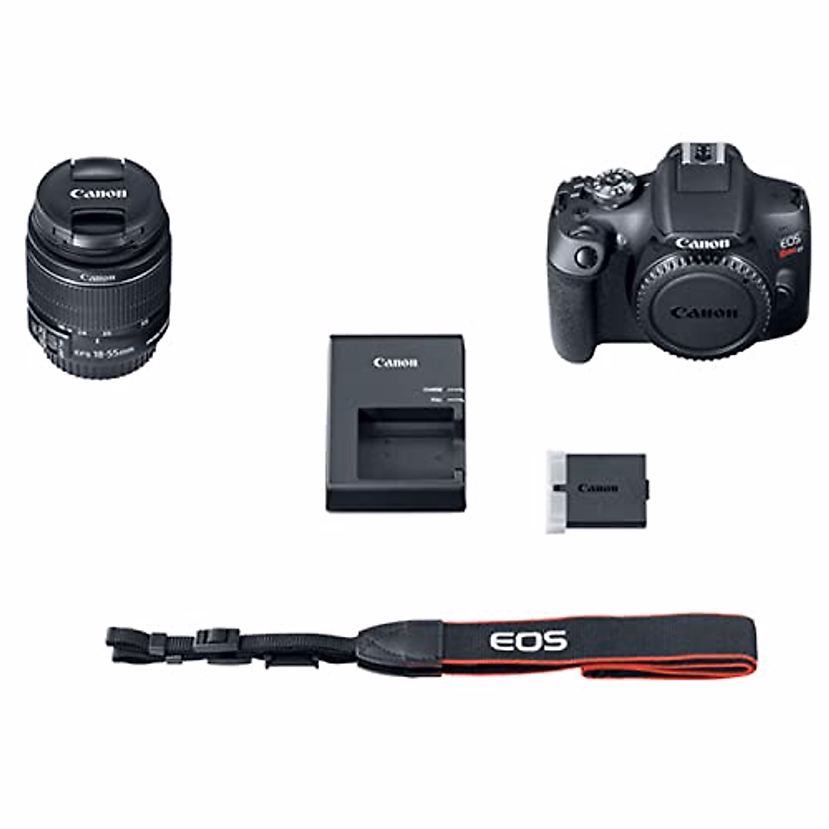 Canon Rebel T7 Bundle: Includes 18-55mm is II Lens, Tripod, 64GB Memory Card, Carry Case, and 3-Piece Filter Kit for Stunning Photos and Videos