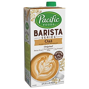 Pacific Foods Barista Series Original Oat Milk, Plant Based Milk, 32 oz Carton