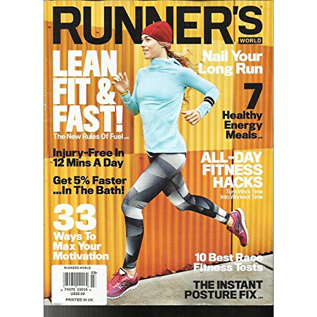 RUNNER'S WORLD MAGAZINE, MARCH, 2017 LEAN FIT & FAST ! * 7 HEALTHY ENERGY MEAL