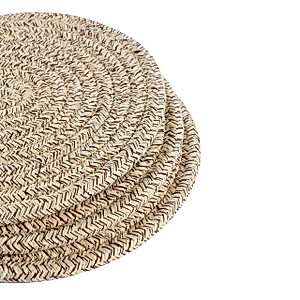 OrganiHaus Set of 3 Brown Farmhouse Hot Pads for Kitchen | 7" Cotton Pot Holders for Hot Plates to Protect Table | Hot Pads for Countertops | Trivets for Hot Dishes | Trivets for Hot Pots and Pans