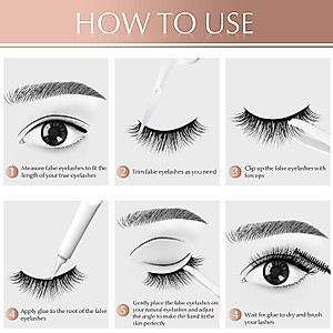 Leelosp 80 Boxes Bulk Mink Lashes 10 Styles Wholesale False Fluffy Eyelashes Volume Lashes 12-20 mm Fake Lashes with 80 Lash Brush Mixed Natural Look 3D Lash