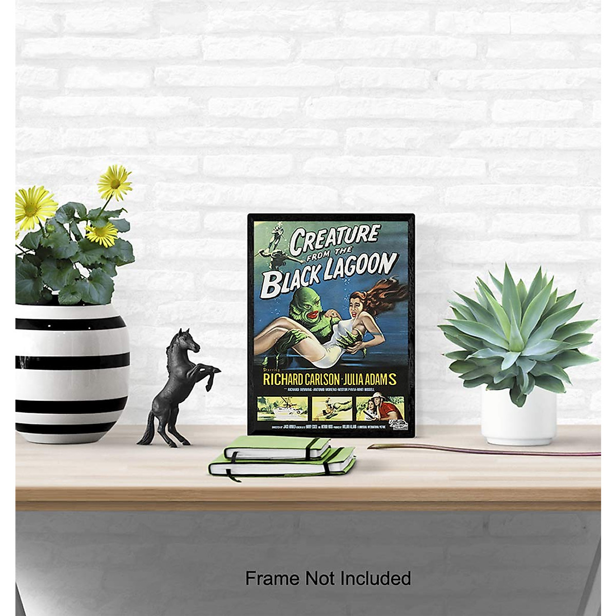 Creature From the Black Lagoon - 8x10 Vintage Hollywood Horror Movie Poster Wall Art Print - Creepy Classic Scary Movie Home Decor Picture for Man Cave, Boys Bedroom, Teens Room - Gift for Men