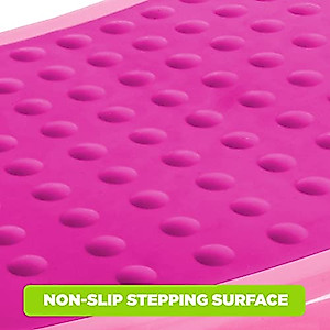 Disney Princess "Royal Debut" Bathroom Step Stool for Kids Using The Toilet and Sink, Pink, 14.5 x 10.25 x 5.25 inches