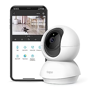 TP-Link Tapo Pan/Tilt Security Camera for Baby Monitor, Pet Camera w/ Motion Detection, 1080P, 2-Way Audio, Night Vision, Cloud & SD Card Storage, Works with Alexa & Google Home (C200)