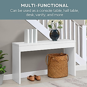 Convenience Concepts Northfield Console Table 48" - Modern Living Room Sofa Table, Contemporary Entryway Hall Table, Foyer Display Table, White