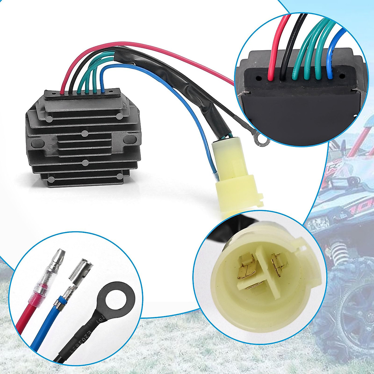 804278T11 67F-81960-10 67F-81960-00 Voltage Regulator Rectifier Replacement for Mercury Mercruiser F75 F90, Yamaha F100 F90 F80 F75