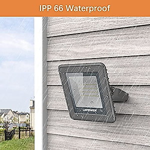 LEPOWER 50W LED Flood Light, 5000lm Work Light with Plug, Equiv 250W Halogen, 6000K White Light, IP66 Waterproof Outdoor Floodlight for Garage, Garden, Lawn, Basketball Court, Playground 2 Pack