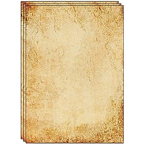 50 Sheets of old looking / Vintage Design Paper DIN A4. Great for vintage invites and letters