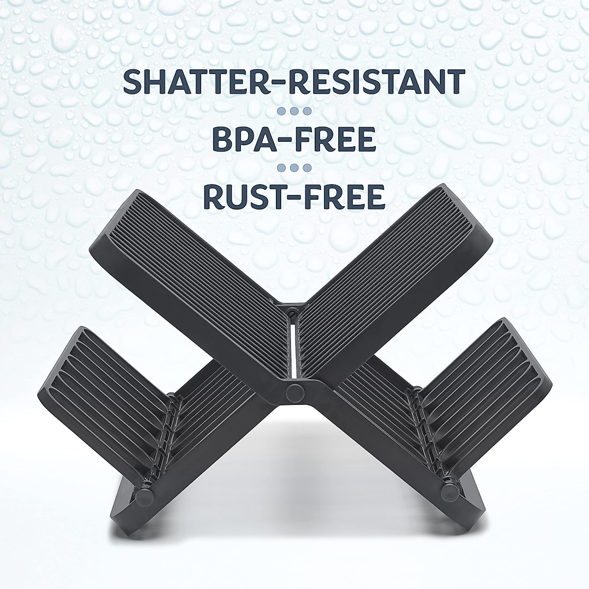 Rubbermaid Collapsible Dish Drying Rack, Dish Drainer, Raven Grey