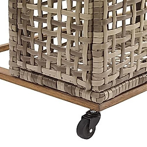 Afuera Living Coastal Wicker / Rattan Pool Storage Caddy in Natural