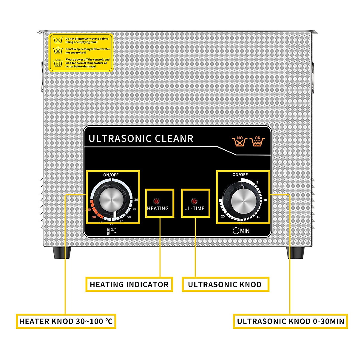 ACMESONIC Ultrasonic Cleaner 6Lfor Vinyl CD, (300W Heater,180W Ultrasonic) Ultrasonic Parts Cleaner with Heater Timer for Cleaning, Jewelry, Coins, Metal Small Parts, Circuit Board, Lab Tools, etc