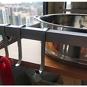 EL EASTORE LIFE Hooks,304 Stainless Steel Hook,Multi-Functional Flat Hook for Hanging, Drying, Kitchen Spoon Hanger Supermarket 10 Packs (2.36 inch)