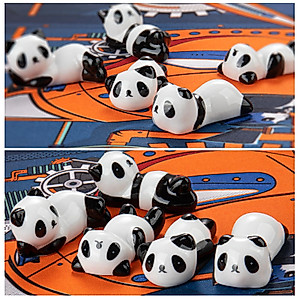5 Pack Cute Ceramic Panda Chopsticks Rest,Chinese Paint Brush Rests,Holder Rack for Dinner Fork Spoon Knife Tableware,Decoration Home Kitchen Gift (5)