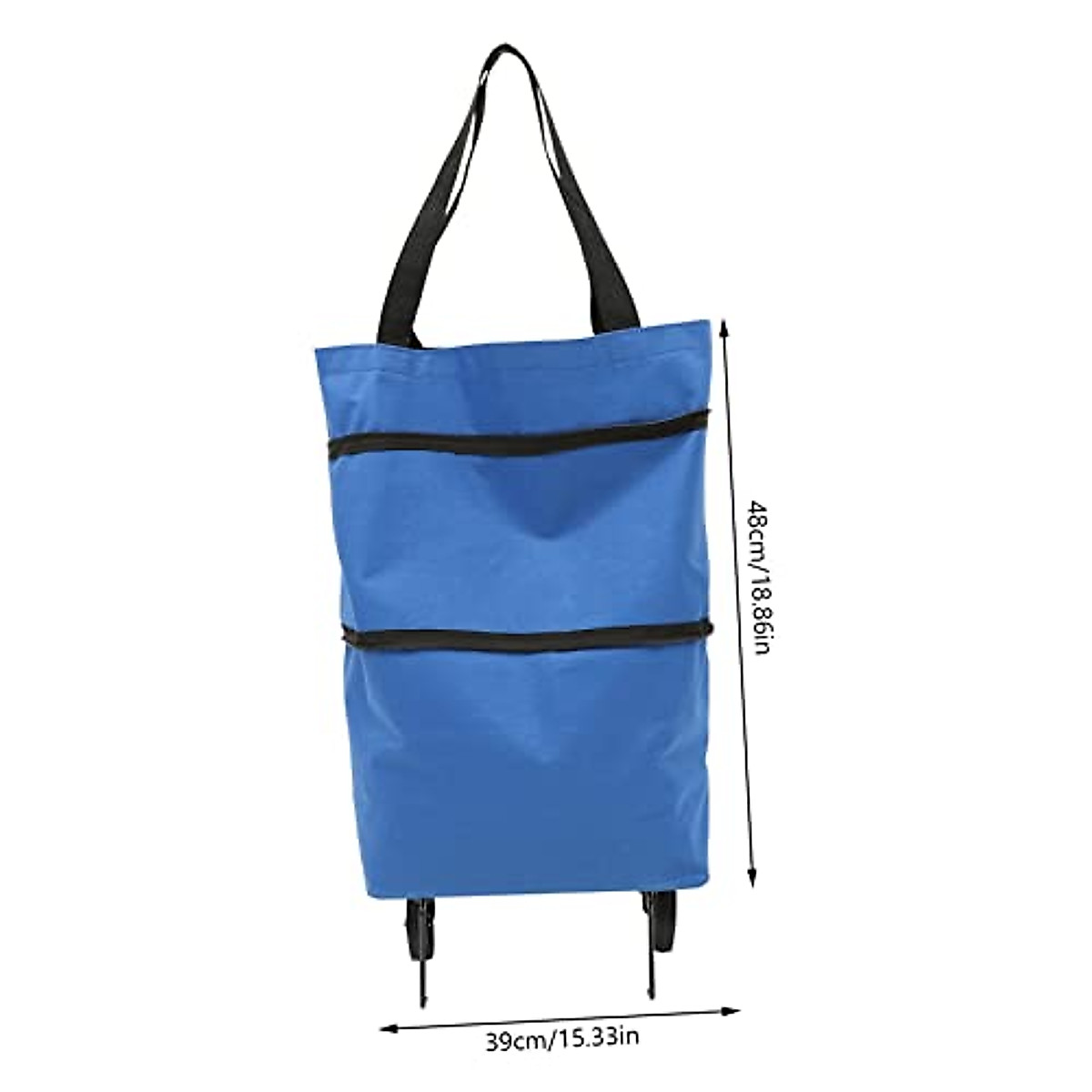 GARVALON storage bag with wheels folding grocery bag groceries trolley bags laundry cart shopping storage bag grocery cart bags laundry bag backpack shopping pouch girl heavy Metal suitcase