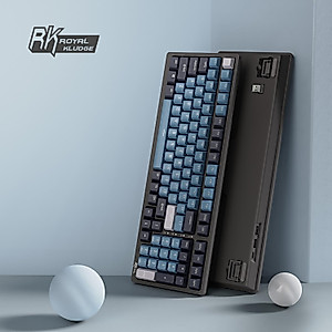 RK ROYAL KLUDGE RK98 Wireless Mechanical Keyboard, Triple Mode 2.4G/BT5.1/USB-C Hot Swappable Mechanical Keyboard with Number Pad, Pre-lubed Switches RGB Backlit Gaming Keyboard, Software Support