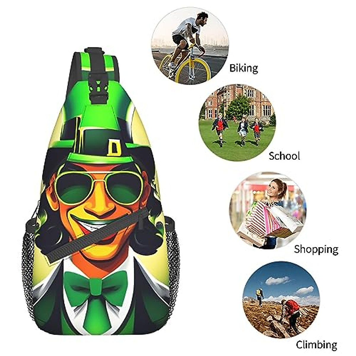 SSIMOO Happy St Patrick'S Day Functional Outdoor Travel Hiking Backpack-Perfect For Cycling, Leisure And Outdoor Adventures