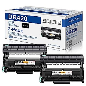 2-Black DR 420 DR420 Drum Unit Replacement for Brother DR-420 MFC-7360N MFC-7860DW MFC-7460DN HL-2240 HL-2270DW HL-2280DW Intellifax 2840 Printer