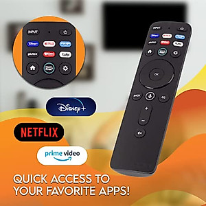 XRT260-V2 OEM Voice Remote Control for Vizio LED Smart TV V-Series 4K HDR Smart TV with Shortcut APP Buttons Disney+ Netflix Primevideo Watchfree
