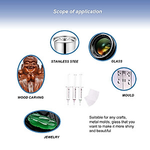 MORESUPERHARD 3Pcs Diamond Polishing Compound Polishing Paste，800 5000 14000 Grit for Marble Glass Metal Jewelry Metallographic Silver Gemstone，0.5 to 24 Micron，5 Gram with 20% of Diamond Powder