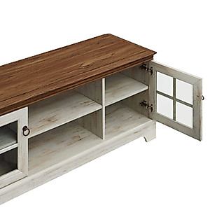 Modway Pacific Coastal Contemporary 47" TV Stand in Walnut White, 47 Inch