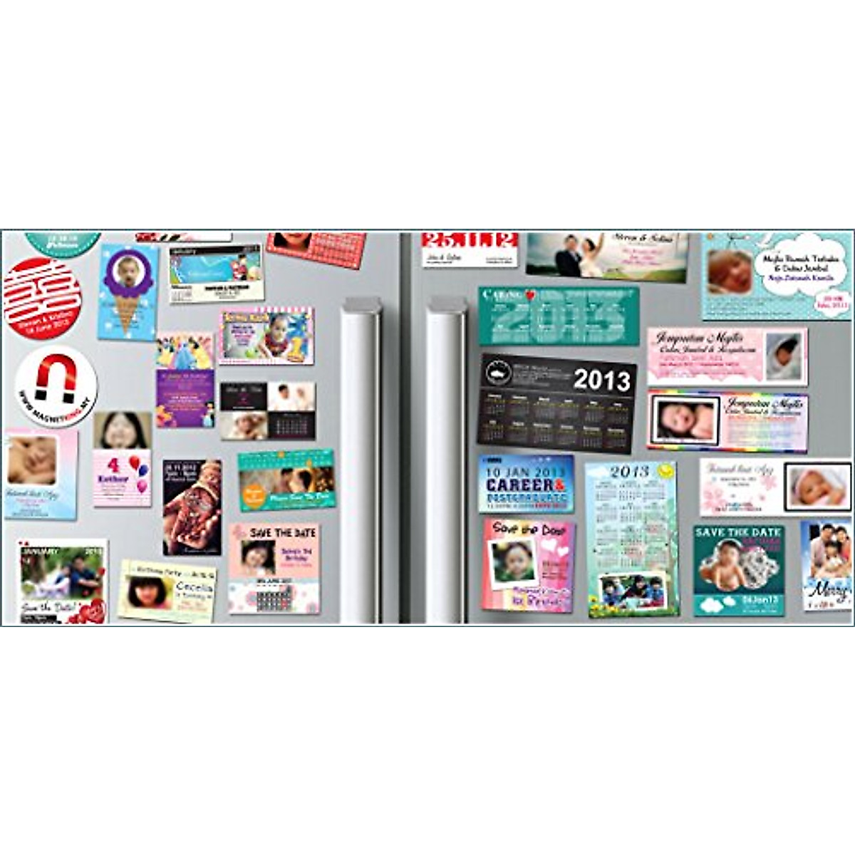 Self Adhesive Business Card Magnets 100 Pack, Peel and Stick, Value Pack of 100 | Great Promotional Product | for Business Students, Professionals, Adults