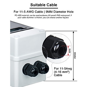 DIHOOL 40 Amp Circuit Breaker Box, Solar Panel Disconnet Switch, DC Miniature Circuit Breaker