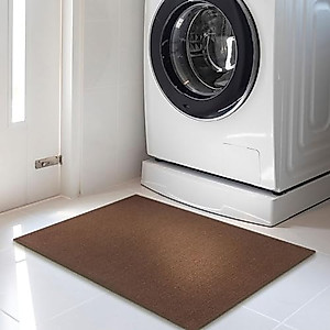 Machine Washable Modern Solid Design Non-Slip Rubberback 2x3 Traditional Area Rug for Entryway, Bedroom, Kitchen, Bathroom, 2'3" x 3', Brown