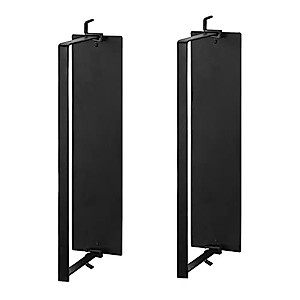 Linkidea 2 Pack Magnetic Hanger Storage Rack for Washing Machine, Wall Mounted Hanger Organizer, Closet Laundry Room Clothes Hanger (Black)