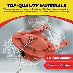 Universal 3 Inch Toilet Flapper - Toilet Flapper Replacement Kit 3 Inch, Compatible with Most 3" Flush Valves Including TOTO G-Max THU499S, THU175S & 2021BP - Toilet Flapper 3 Inch Universal