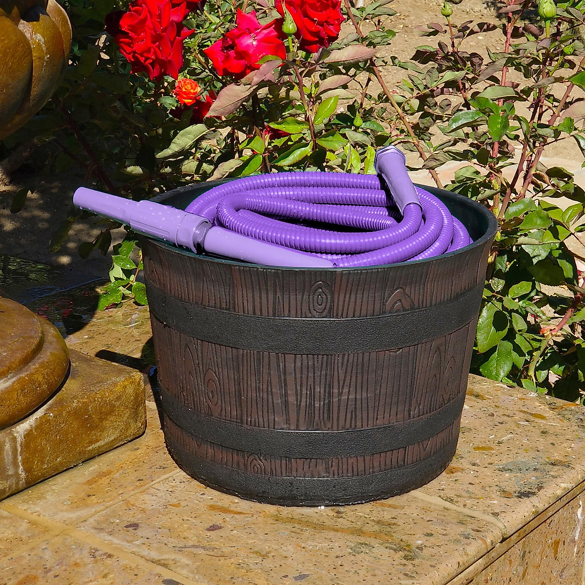 Bernini Chroma Metal Garden Hose 50 Ft Super Flexible Garden Hose, Lightweight No Kink Puncture Resistant Brightly Colored 304 Stainless Steel Hose With Patented Power Couplers (Purple)