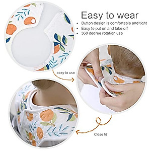 10-Pack 360 Rotate Baby Bibs for Eating and Drooling, Soft and Waterproof Bibs for Boys Girls