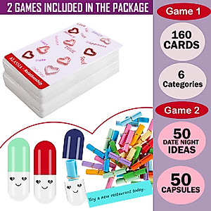 Klassia Romantic Games for Couples- Fun Conversation Cards for Better Relationship- Date Night Box- 160 Questions - Perfect Anniversary & Valentines Day Gifts for Couples