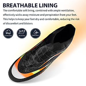 Soccer Cleats Mens Football Cleats Women Outdoor Soccer Shoes Tacos de Futbol para Hombre Zapatos De Futbol para Hombre Football Shoes for Youth Professional Training High Top Soccer Shoe AG/FG