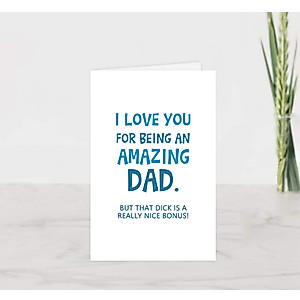 Naughty Fathers Day Card, Funny Birthday Card for Dad Husband, Cheeky Card From Wife