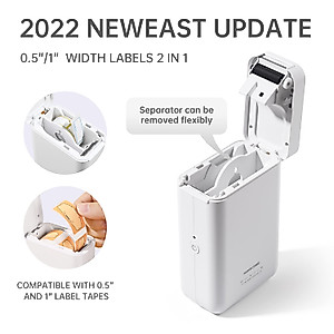 Label Maker Machine with Tape NIIMBOT D101 Label Printer 0.5 to 1 Inch Wide Wireless Connection Multiple Templates Available for Phone Pad Easy to Use Office Home Organization USB Rechargeable