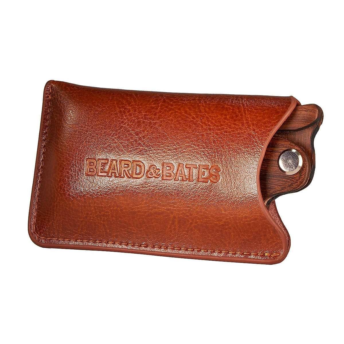Beard & Bates Genuine Leather Pouch - For The Sandalwood Switchblade | Protective Accessory Case for Wooden Comb (POUCH ONLY!!)