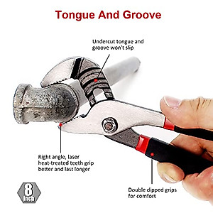 FASTPRO 7-piece Utility Pliers Set, Includes Slip Joint Pliers, Long Nose Pliers, Diagonal Pliers, Groove Joint Pliers, Linesman Pliers and Mini Long Nose Pliers, Dipped Handle