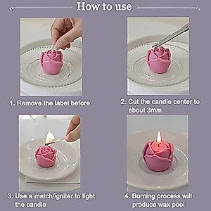 1 PCS Rose Shape Aromatherapy Scented Candle,Valentines Day Gifts for Her,Candles Gifts for Women,Aromatherapy Candles for Home Decor,Valentine Thanksgiving Christmas Gift for Women(Pink)