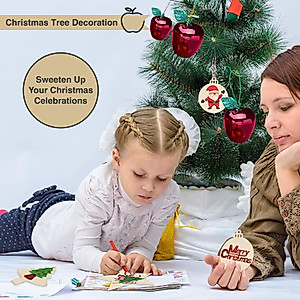 Fun Express Set of 12 Apple Containers for Treats, 3.75 x 4.75 x 1 inches, BPA Free Plastic, Teacher Gifts, Classroom Treat Containers, End of School and Back To School Celebrations (Red)