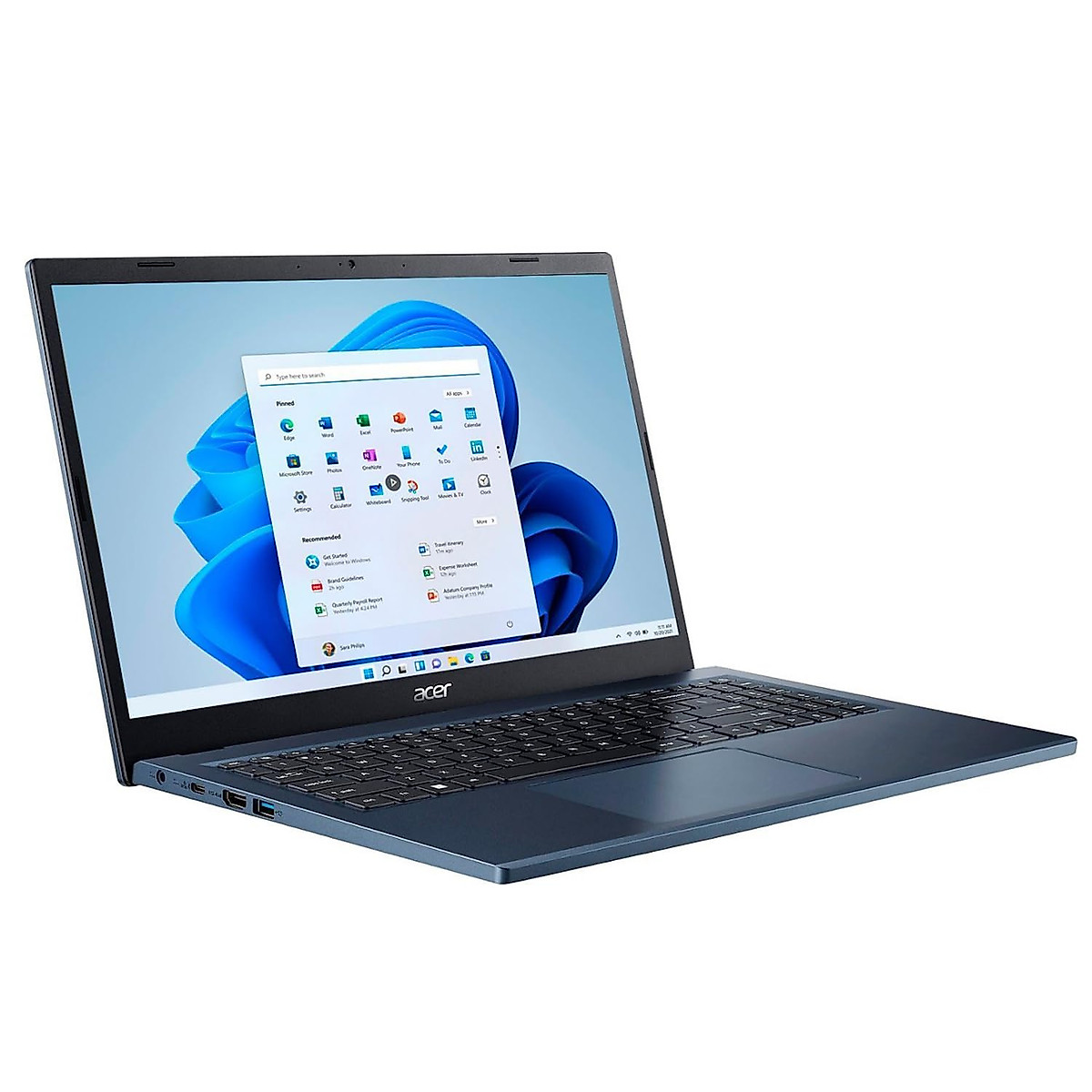 acer Aspire 3 Thin & Light Touch Laptop, 15.6" FHD IPS Touchscreen Display, AMD 4-Core Ryzen 5 7520U (Beat i7-1160G7), 8GB RAM, 512GB PCIe SSD, WiFi 6, Webcam, Keypad, HDMI, Steam Blue, Win 11 Pro