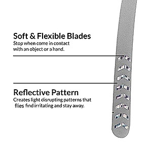 HUT-Fly Fan for Table, Portable Fan for Outdoor Indoor, Restaurant Patio Fly Fan, Battery USB Fan, Keep Flies Away, Black (4 Pack)