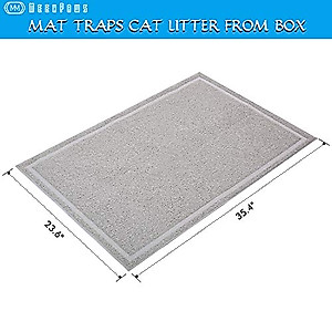 MEEXPAWS Cat Litter Box Enclosure Splash Guard Extra Large 27×20 in with Cat Litter Mat Easy Clean (White)