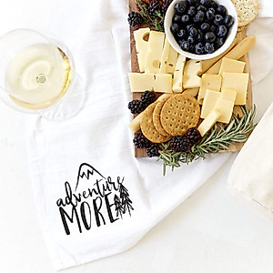 The Cotton & Canvas Co. Adventure More Soft and Absorbent Kitchen Tea Towel, Flour Sack Towel and Dish Cloth