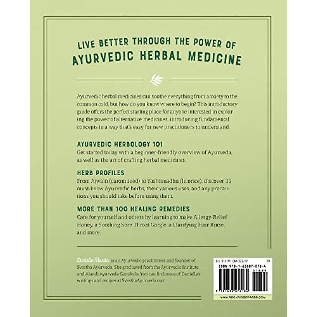 Ayurvedic Herbal Medicine for Beginners: More Than 100 Remedies for Wellness and Balance
