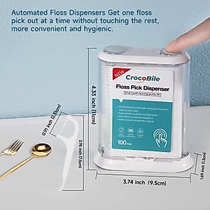 The New Floss Pick Dispenser-with [300 Count] Dental Floss Picks, 1-Pack Pop-Up Automatic Flosser Dispenser, for Home Travel Hotel Sturdy Safe Container Floss Dispenser.…